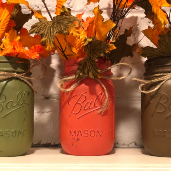 Fall Mason Jars Etsy