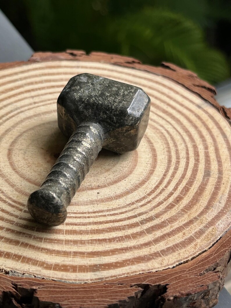 Mjolnir Thor's Hammer, Pyrite Crystal Thor's Hammer, Viking Hammer ...