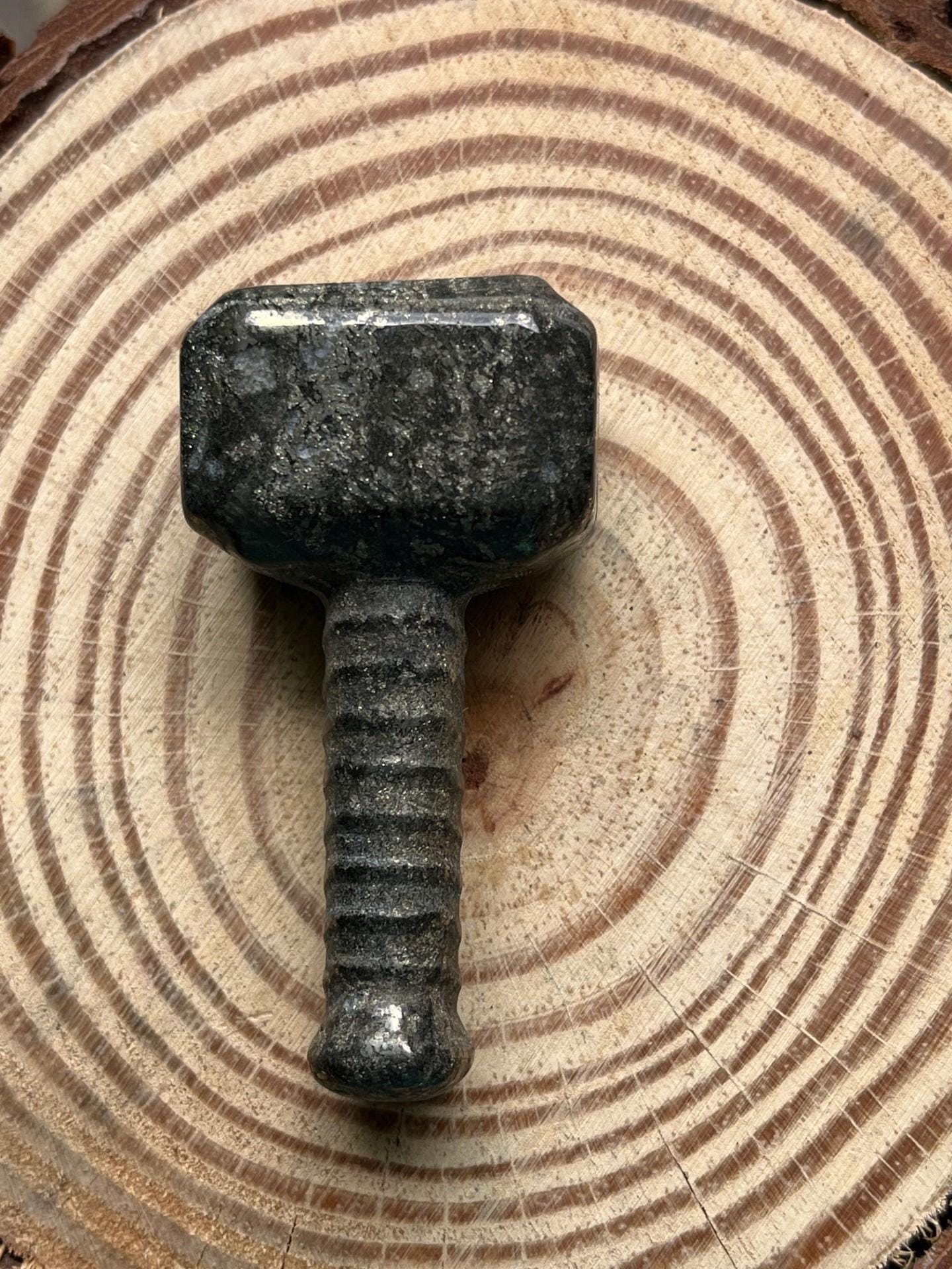 Mjolnir Thor's Hammer, Pyrite Crystal Thor's Hammer, Viking Hammer ...