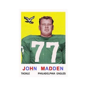 JOHN MADDEN EAGLES 1959 Style Custom Made Art Card - Etsy