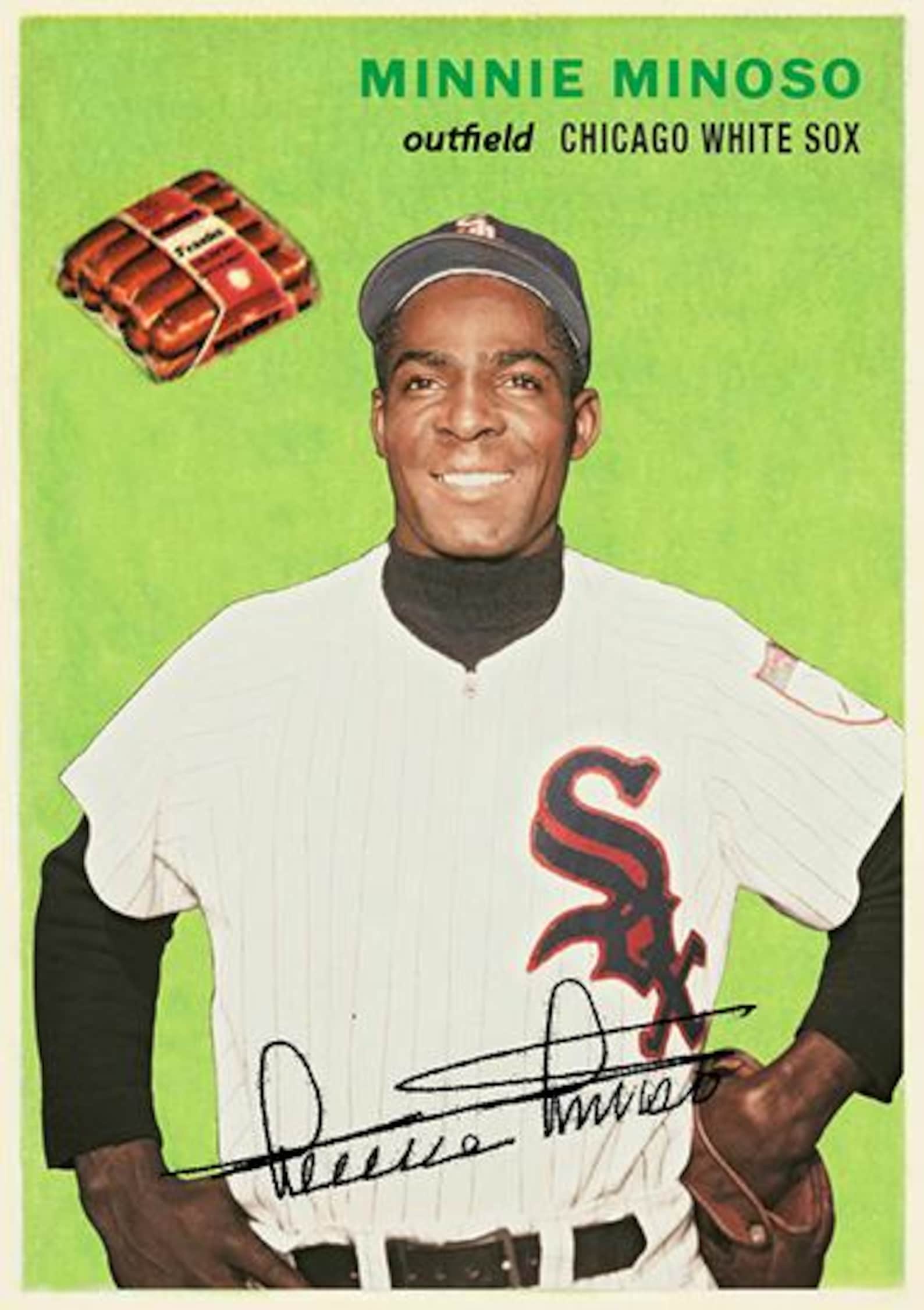MINNIE MINOSO 1954 Wilson Franks Style Custom Made Art Card ### 50% off ...