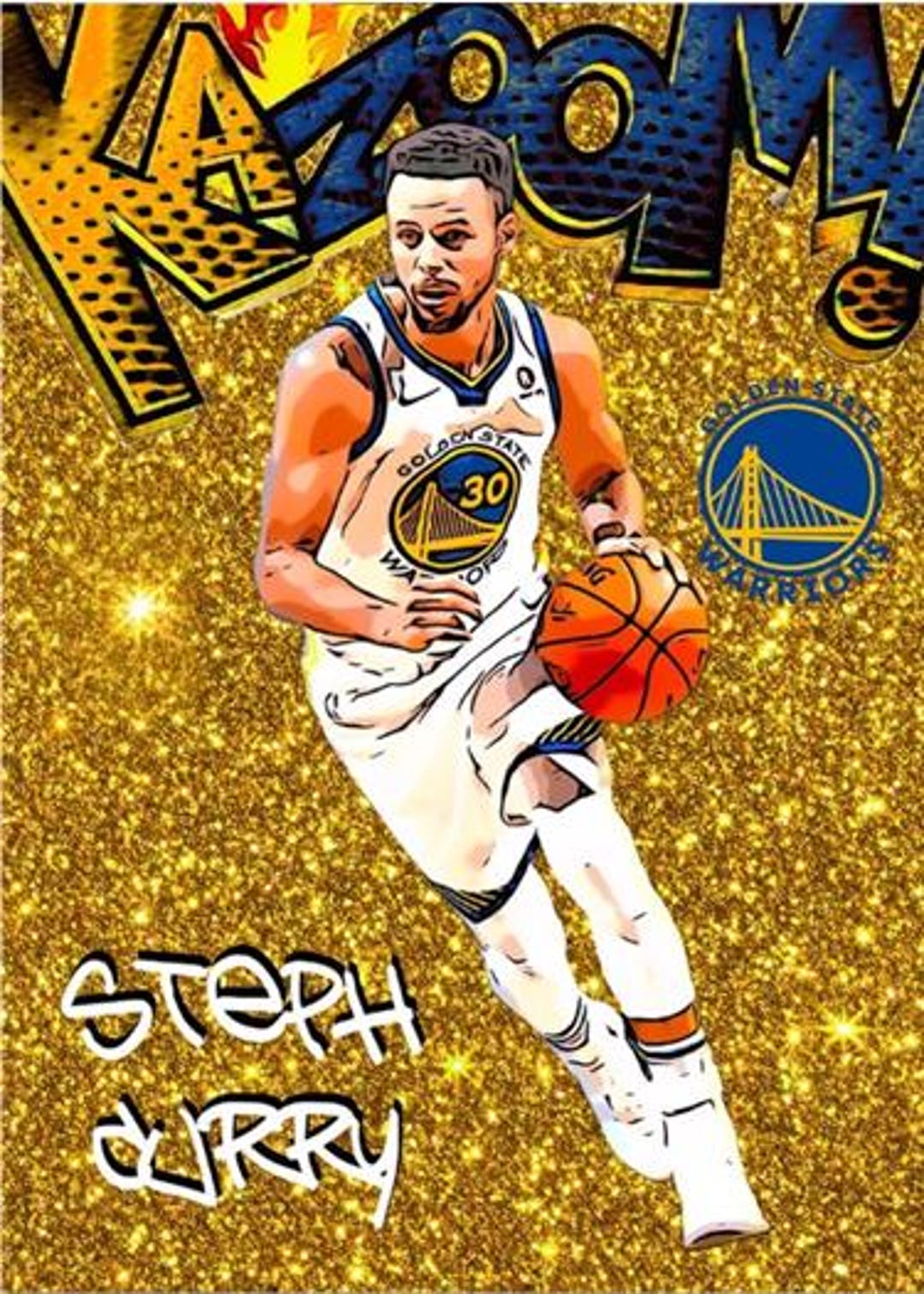 STEPH CURRY Kaboom Style Custom Made Art Card FREE Combined Shipping - Etsy