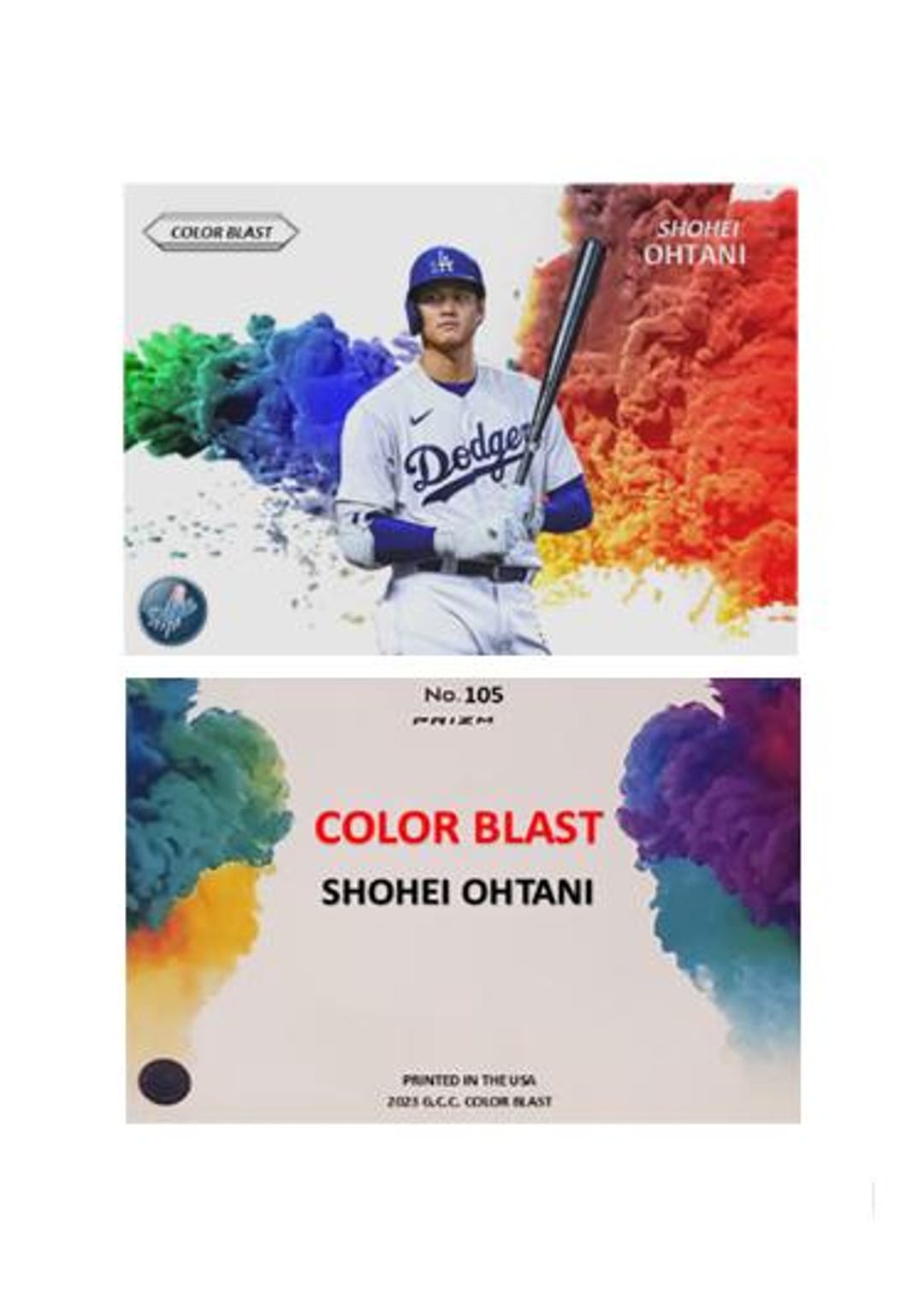 SHOHEI OHTANI COLORBLAST Custom Made Regular Size Trading Art Card Color Blast Dodgers - Etsy