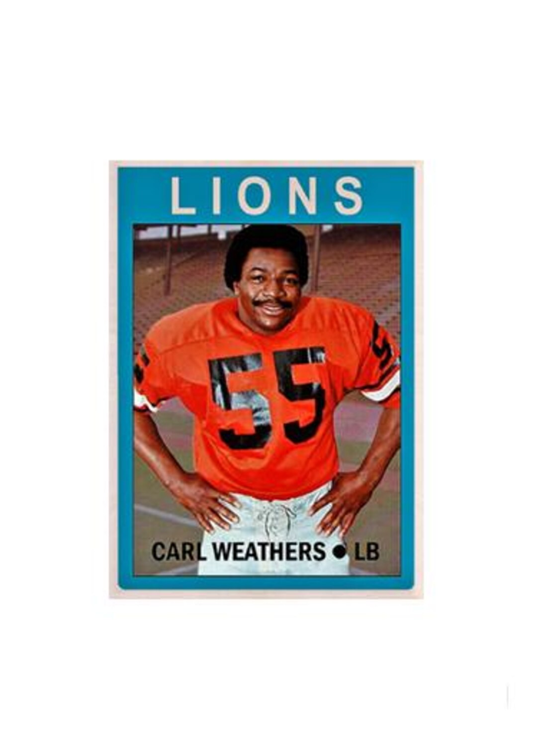 CARL WEATHERS Apollo Creed 1972 LIONS Style Custom Made Art Card ### 50 ...