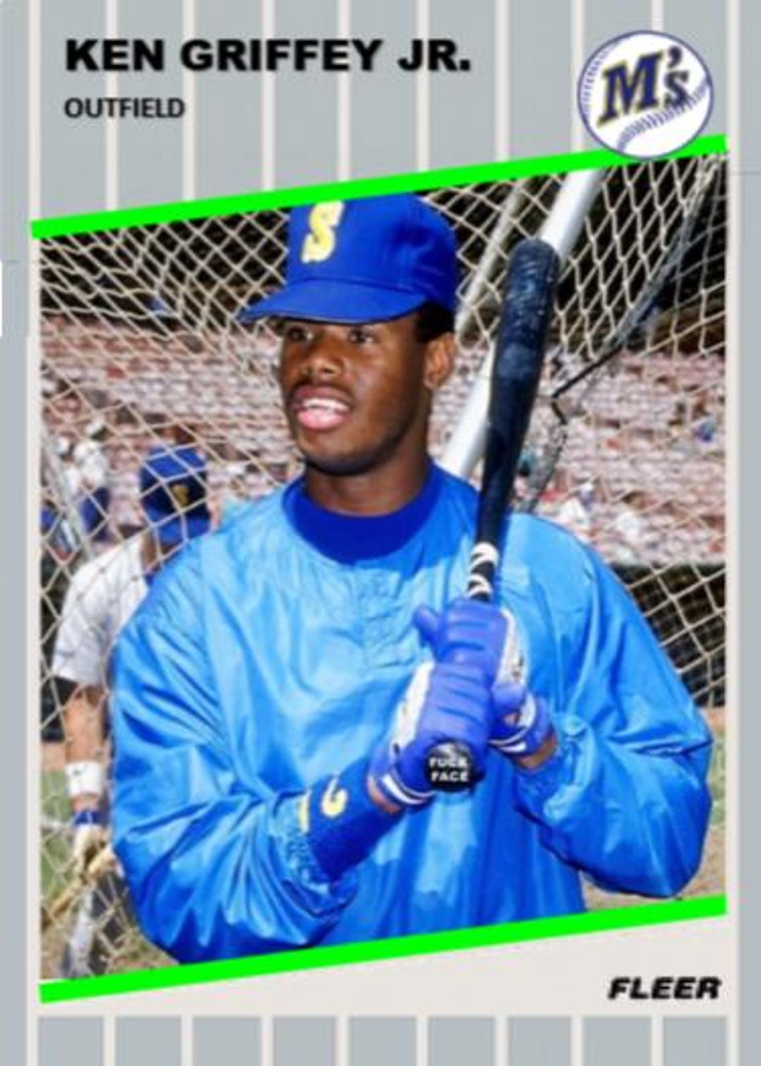 KEN GRIFFEY Jr " FU@@ Face " 1989 Billy Ripken Error Style Parody ...