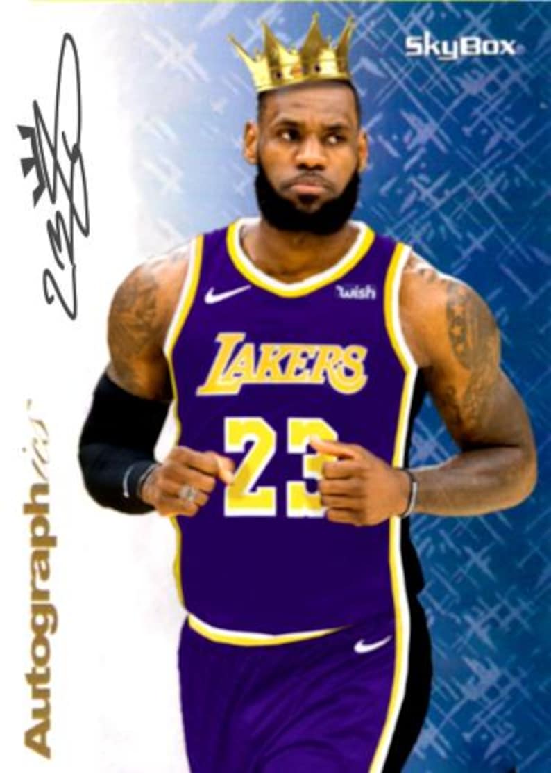 LEBRON JAMES Skybox Autographics 97-98 Style Custom Made Art Card - Etsy