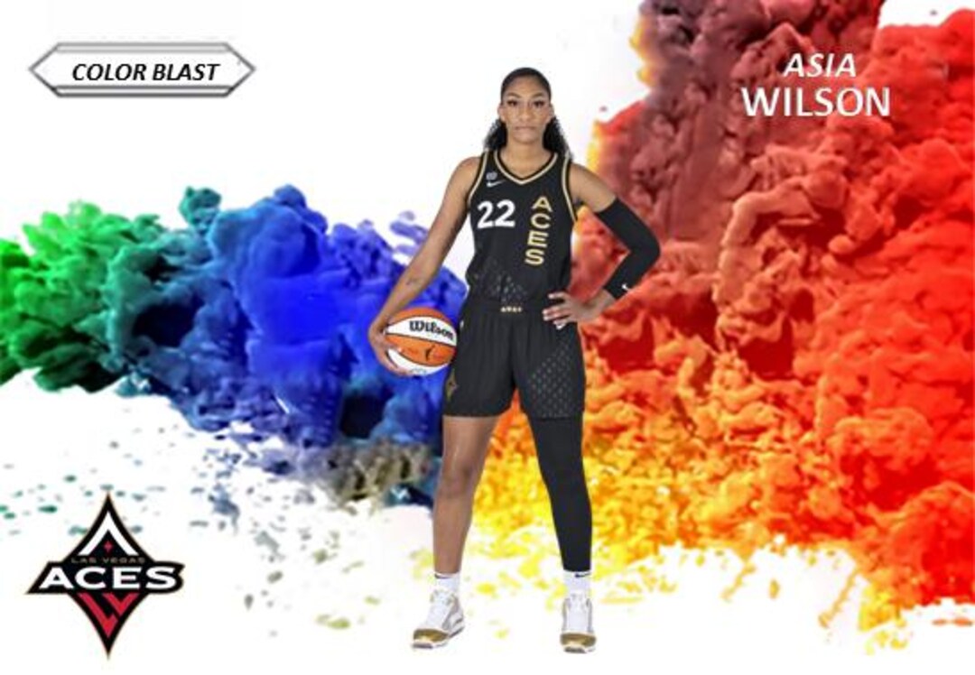 ASIA WILSON WNBA Color Blast Style Custom Made Art Card - Etsy