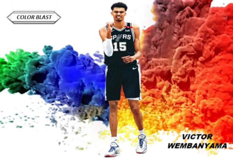 VICTOR WEMBANYAMA Colorblast Rc 2023 Rookie Card Custom Made Art Card ...