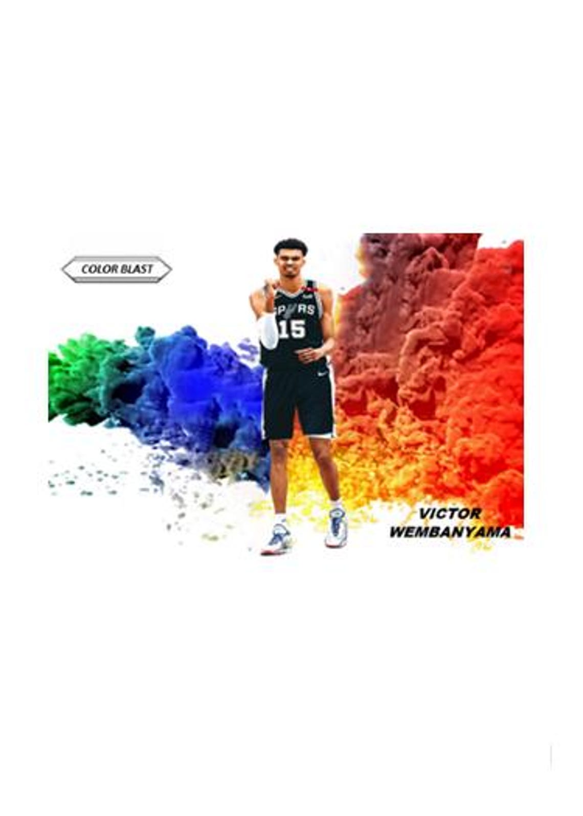 VICTOR WEMBANYAMA Colorblast Rc 2023 Rookie Card Custom Made Art Card ...