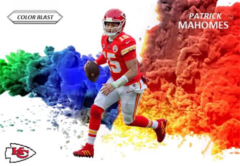 PATRICK MAHOMES COLORBLAST Custom Made Regular Size Trading Art Card ...
