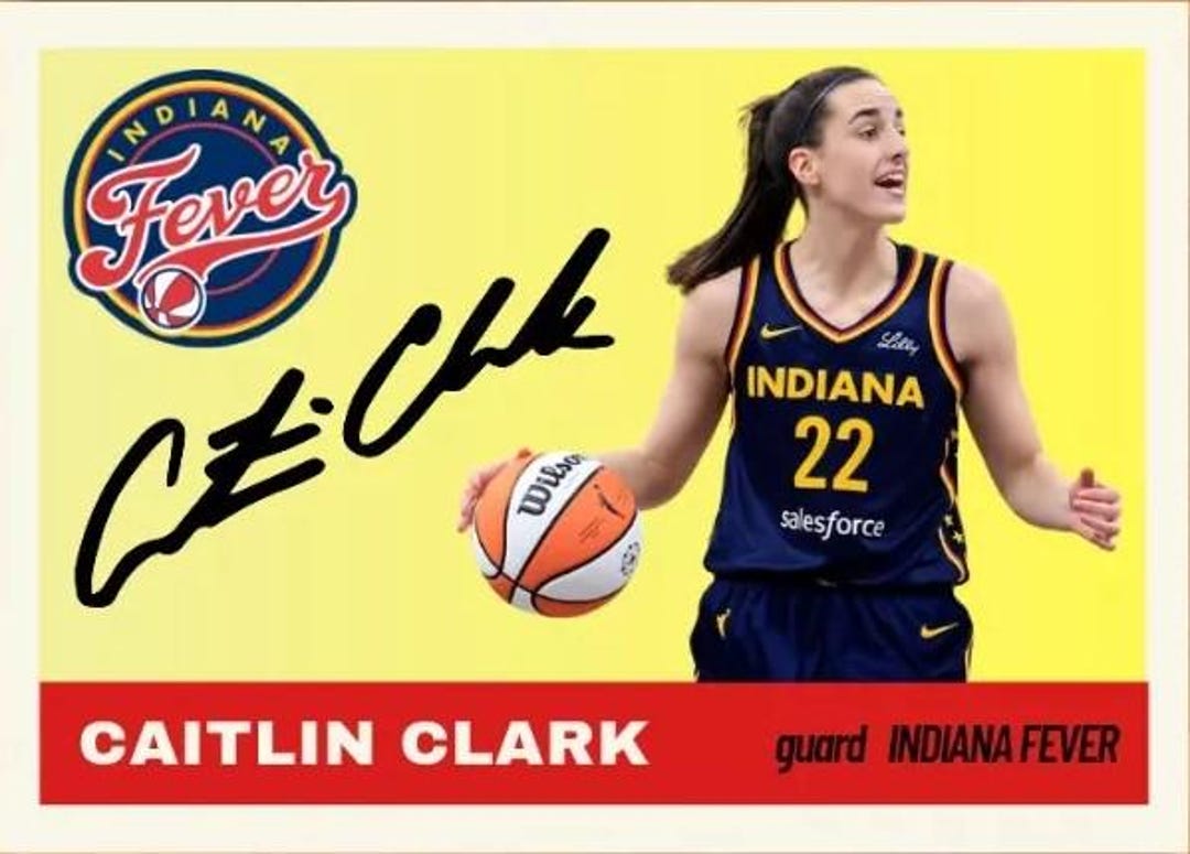 CAITLIN CLARK 1955 Style Custom Made Art Card (30% off 10 or More) Free ...