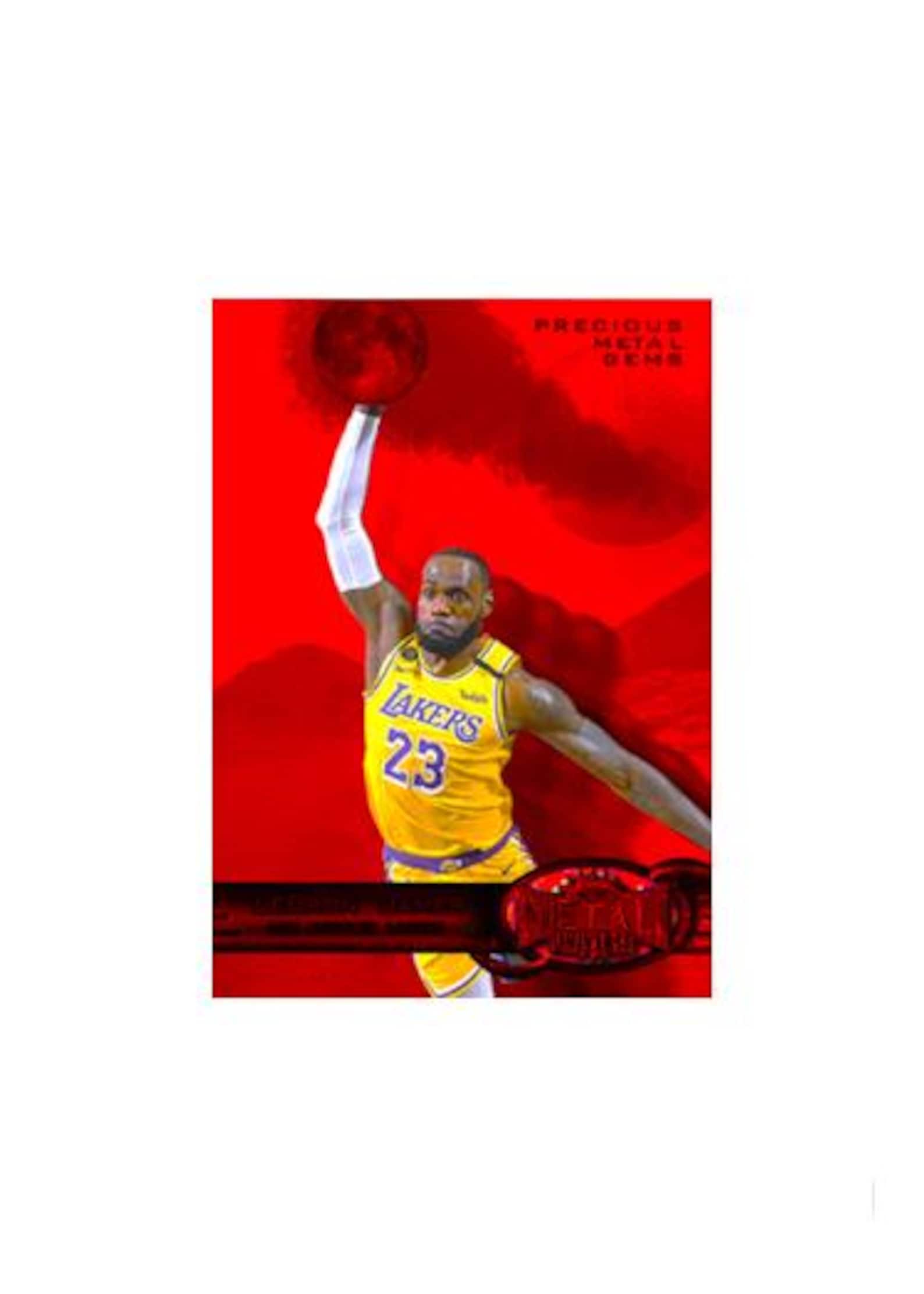 LEBRON JAMES PMG Precious Metal Gems Red Style Custom Made Art Card - Etsy