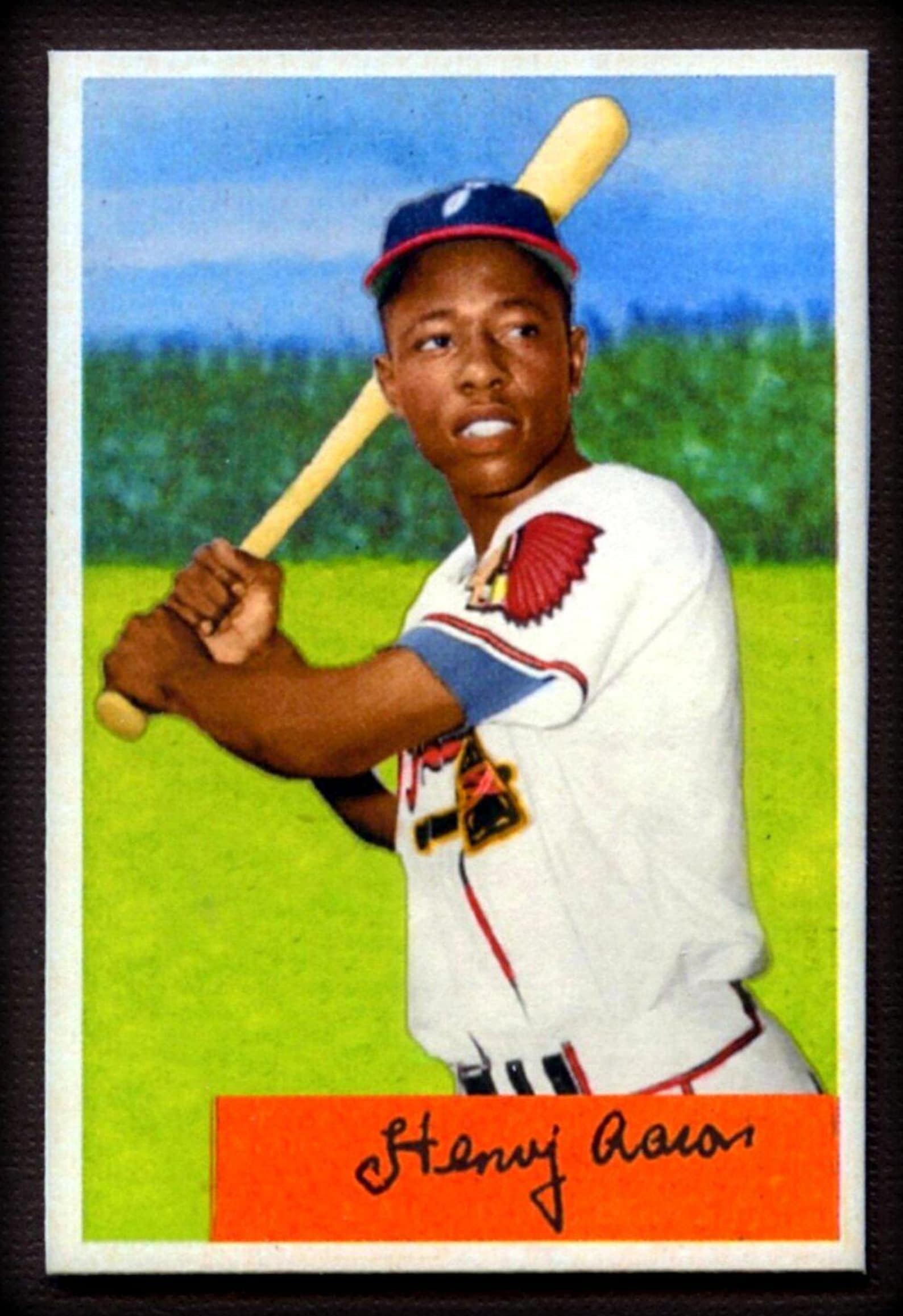 HANK AARON 1954 Style Custom Made Art Card - Etsy