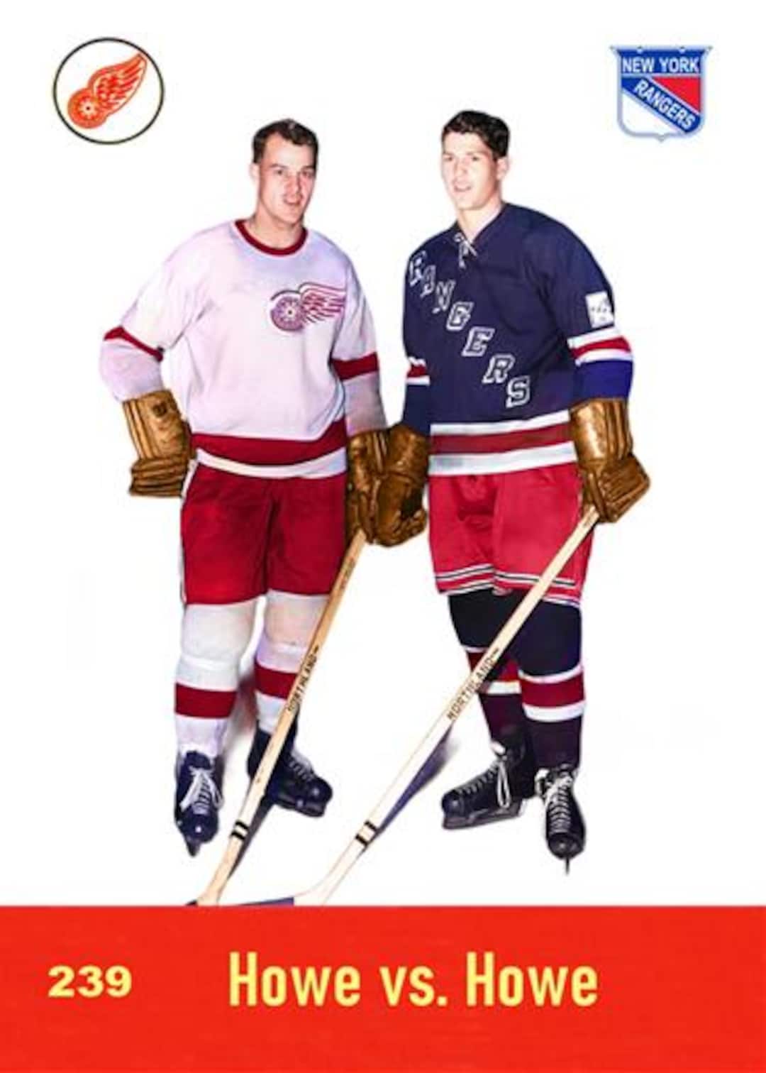 GORDIE & VIC HOWE "howe Vs. Howe" Style Custom Made Art Card (30% off ...