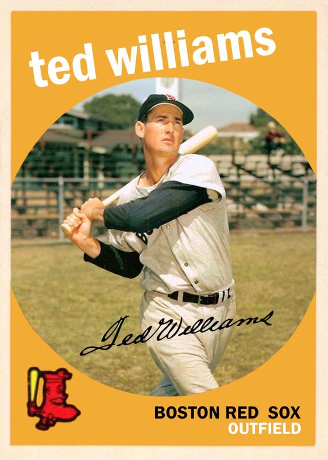 TED WILLIAMS 1959 Style Custom Made Art Card ## 30% off & Free Shipping ...