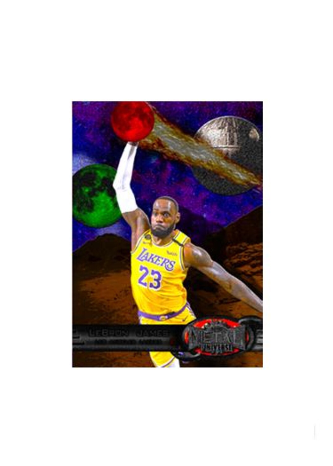 LEBRON JAMES PMG Precious Metal Gems Purple-outer Space Style Custom ...