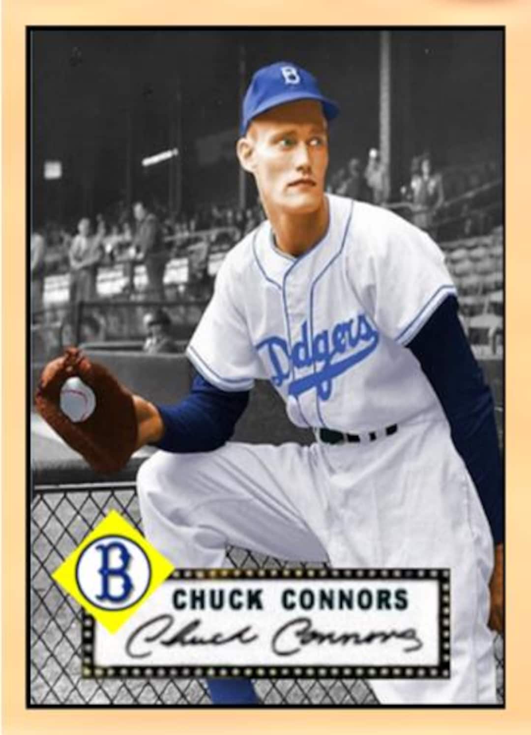 CHUCK CONNORS the Rifleman 1952 Style Brooklyn Dodgers Custom Made Art ...