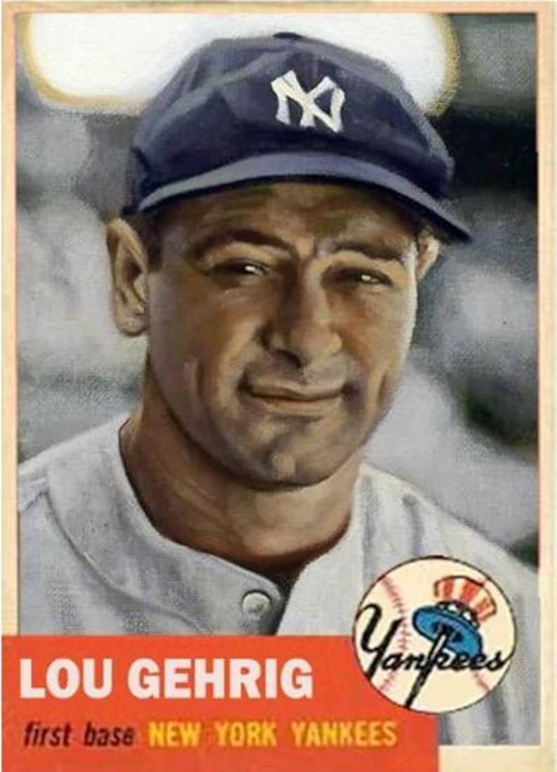 LOU GEHRIG 1953 Style Custom Made Art Card ### 30% off When You Buy 10 ...