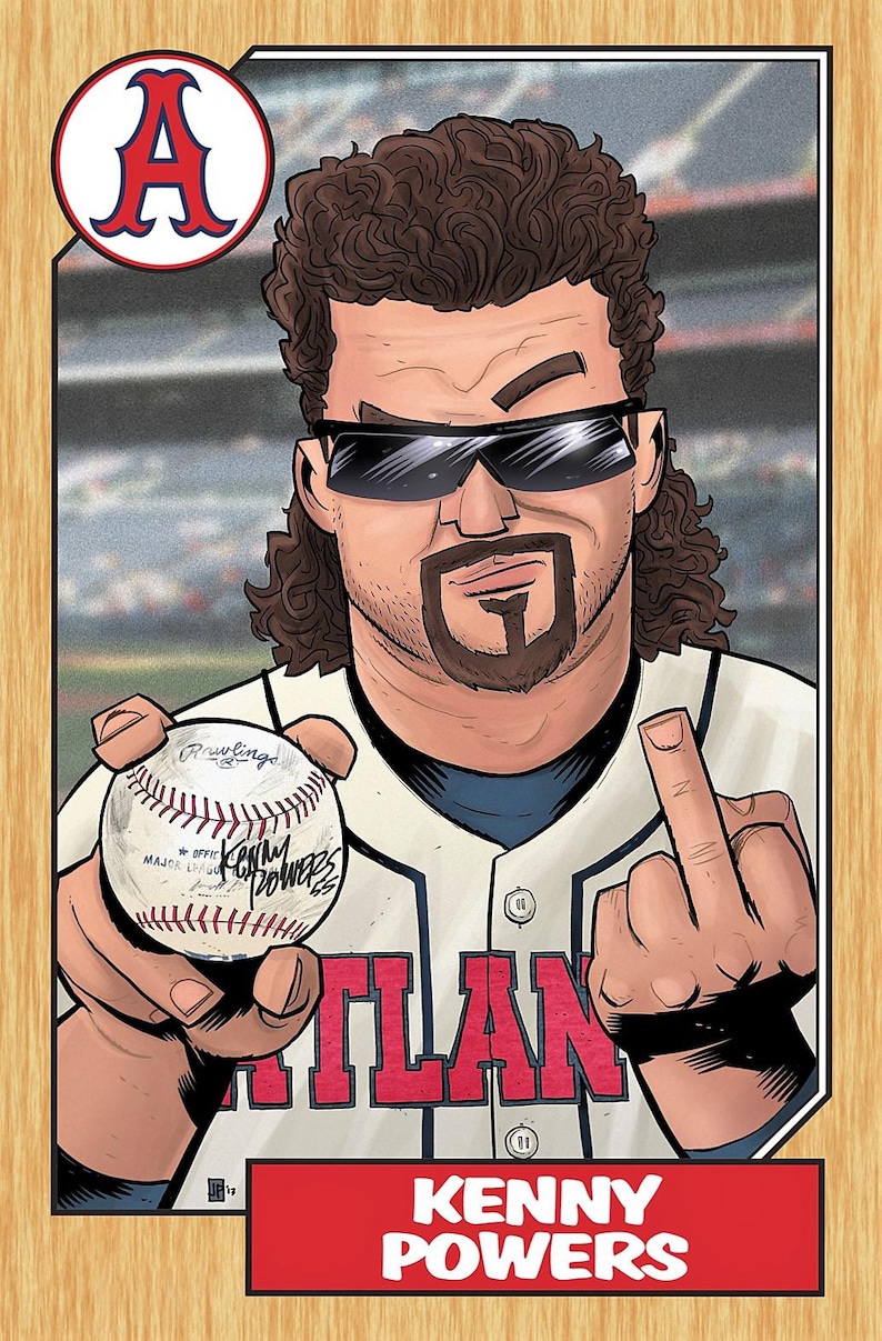 KENNY POWERS Shooting the Bird AKA Danny Mcbride From Eastbound & Down 1987 Style Custom Made ...