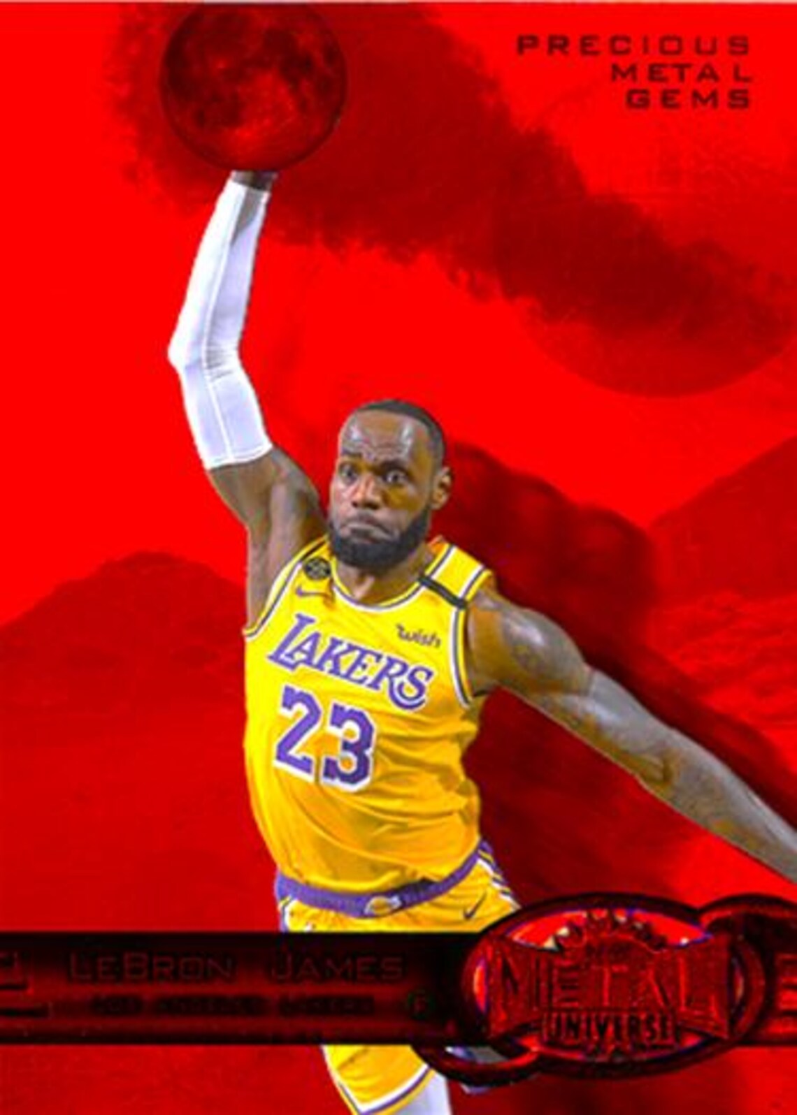 LEBRON JAMES PMG Precious Metal Gems Red Style Custom Made Art Card - Etsy