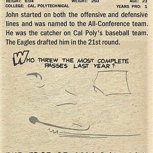 JOHN MADDEN EAGLES 1959 Style Custom Made Art Card - Etsy