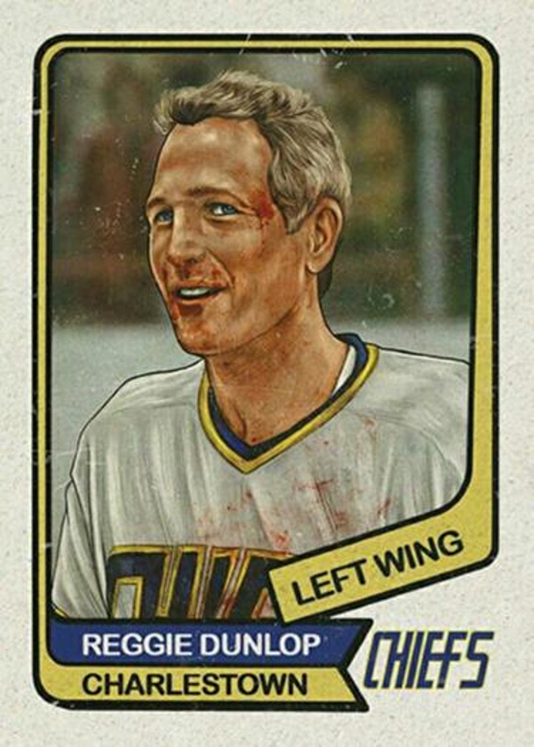 REG DUNLOP AKA Paul Newman From Slap Shot Style Custom Made Art Card ...