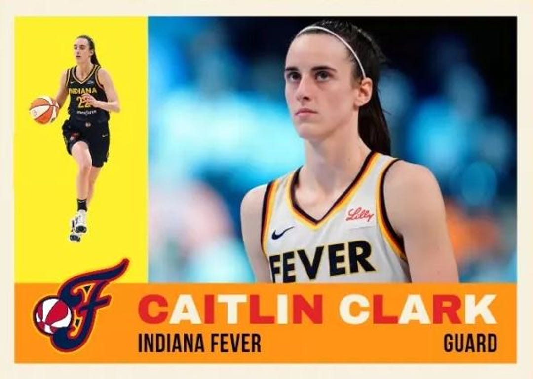 CAITLIN CLARK 1960 Style Custom Made Art Card (30% off 10 or More) Free ...