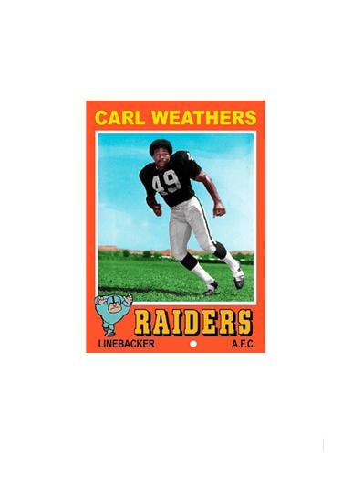 CARL WEATHERS Apollo Creed 1971 RAIDERS Style Custom Made Art Card ...