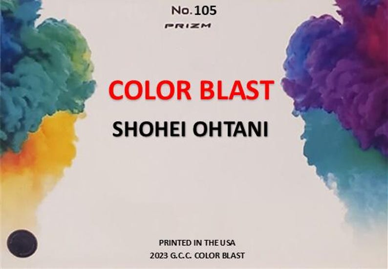 SHOHEI OHTANI COLORBLAST Custom Made Regular Size Trading Art Card ...