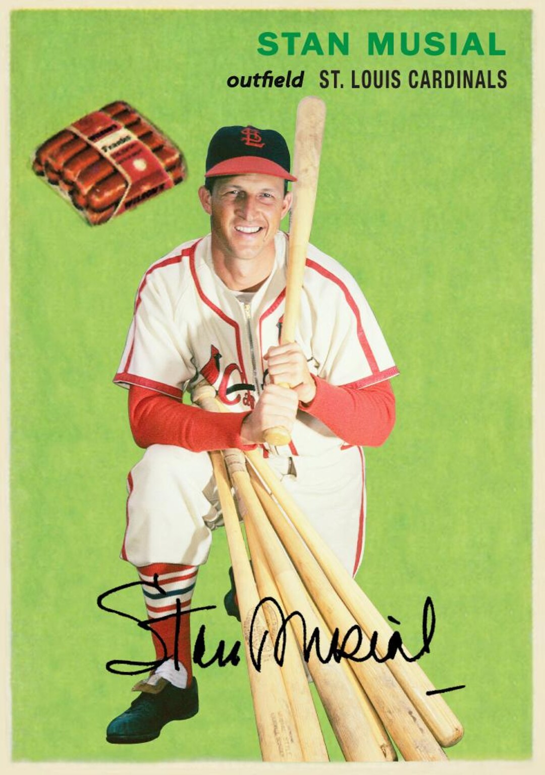 STAN MUSIAL 1954 Wilson Franks Style Custom Made Art Card ### 50% off ...