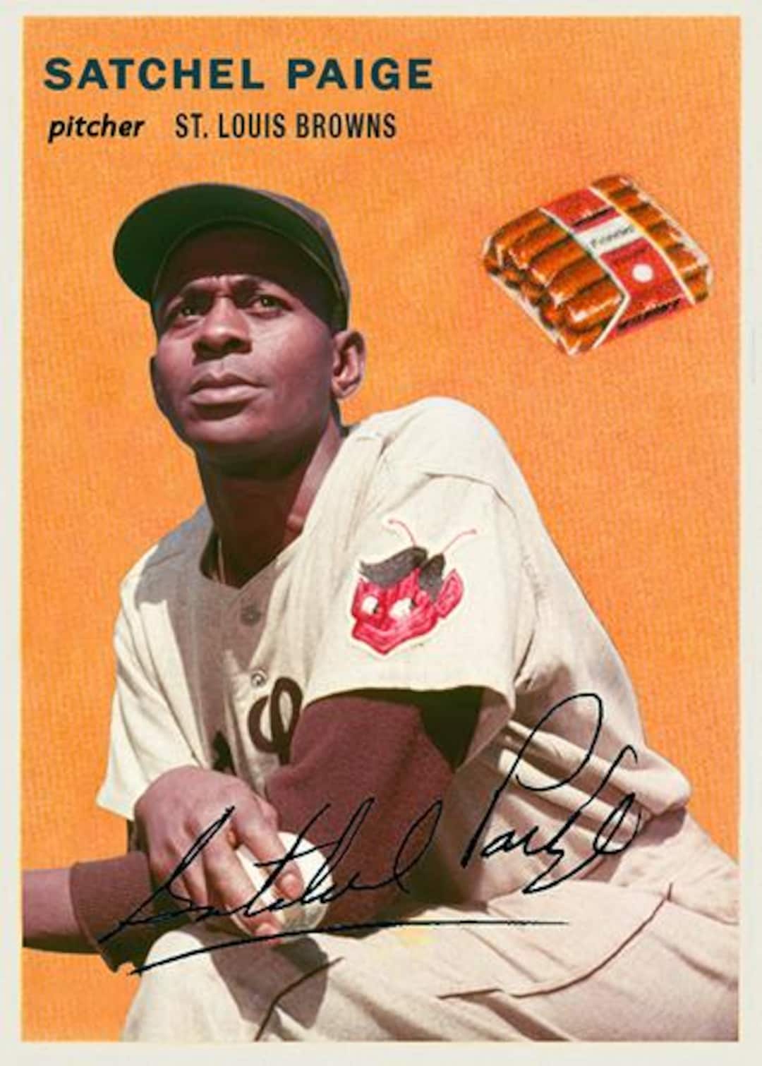 SATCHEL PAIGE 1954 Wilson Franks Style Custom Made Art Card ### 50% off ...