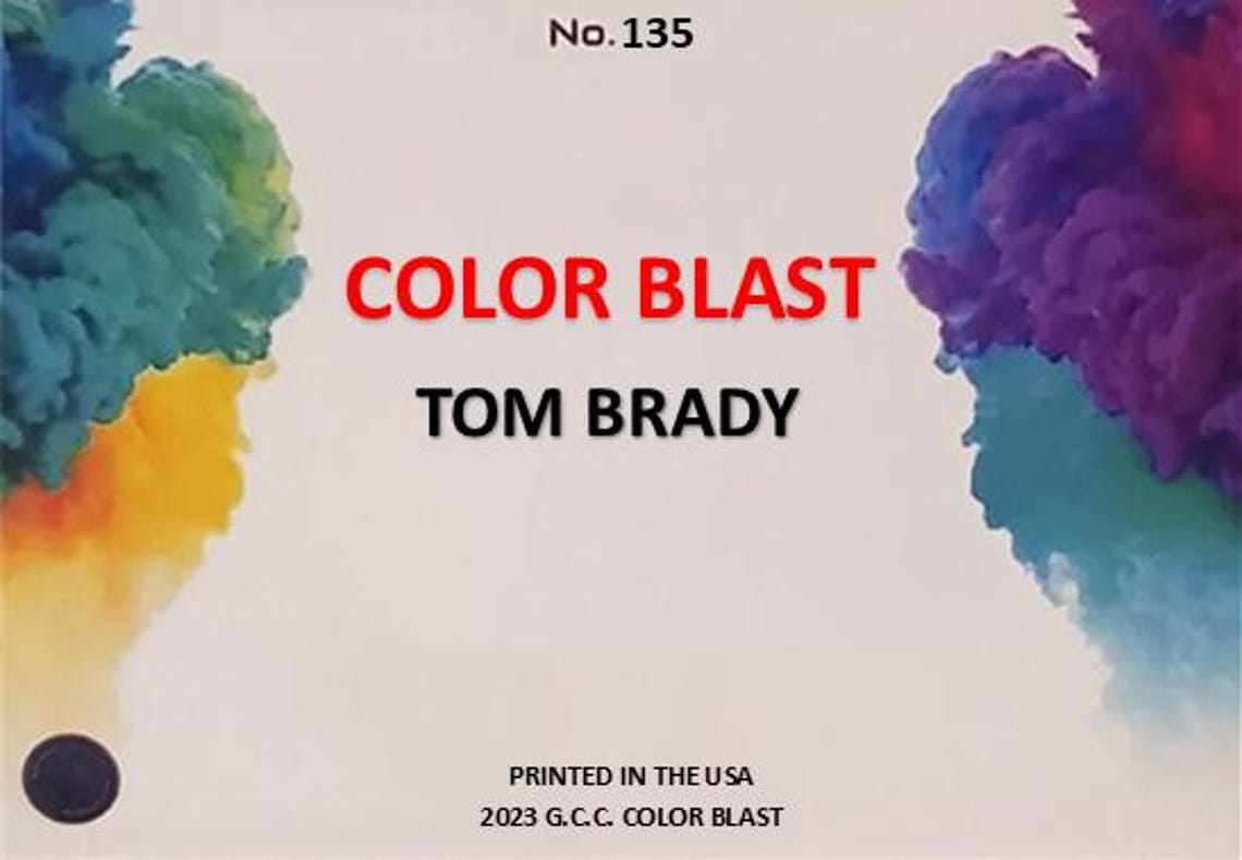TOM BRADY Color Blast Style Custom Made Art Card 50% off 10 or More ...