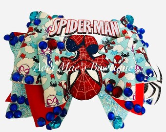 Spider Man Bow - Etsy