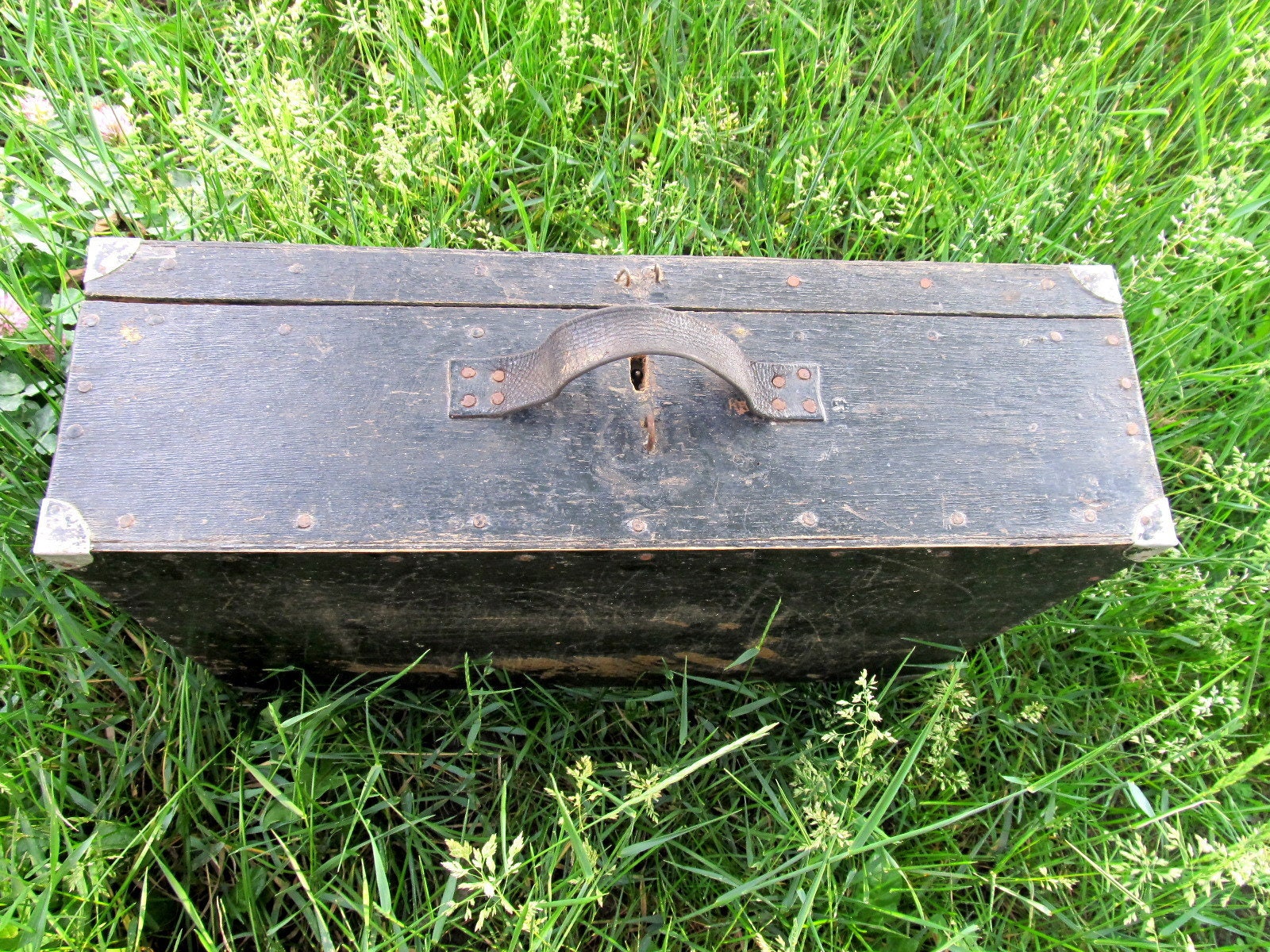 Primitive handmade wood suitcase antique wooden luggage box | Etsy