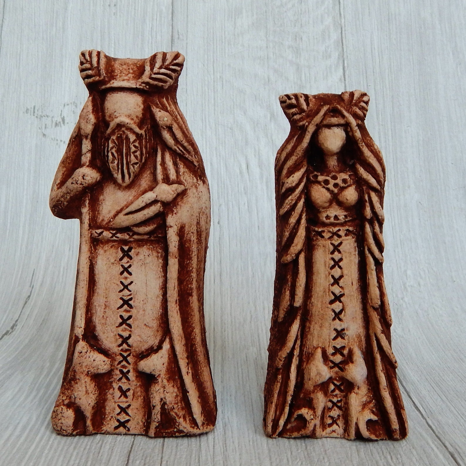 Freya and Odin Statue / Odin and Freya Figurines Are Made of - Etsy