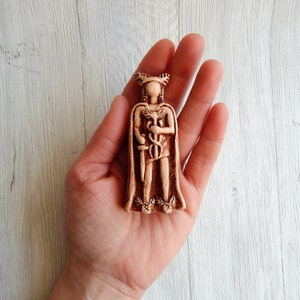 Hermes Statue Greek God Figurine Hand Sculpted Clay Travel & Home Altar ...