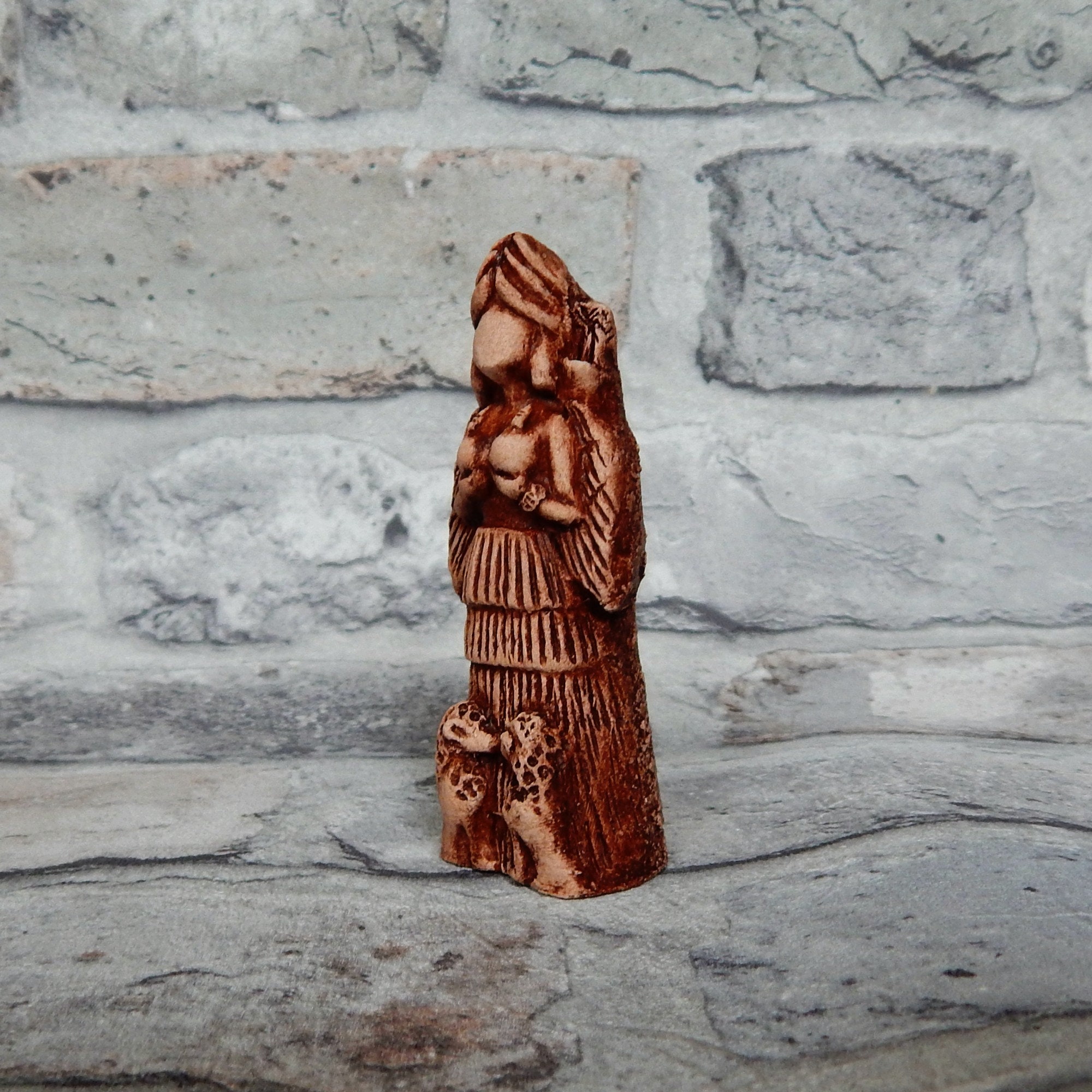 Inanna Statue Pocket Travel Home Altar Handmade Clay Mesopotamian ...