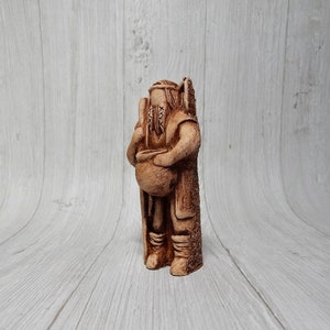 Dagda Statue Pocket Travel Home Altar, Celtic God Handmade Clay ...
