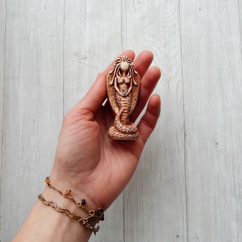 Medusa Gorgo Statue Made of Clay / Handmade / - Etsy