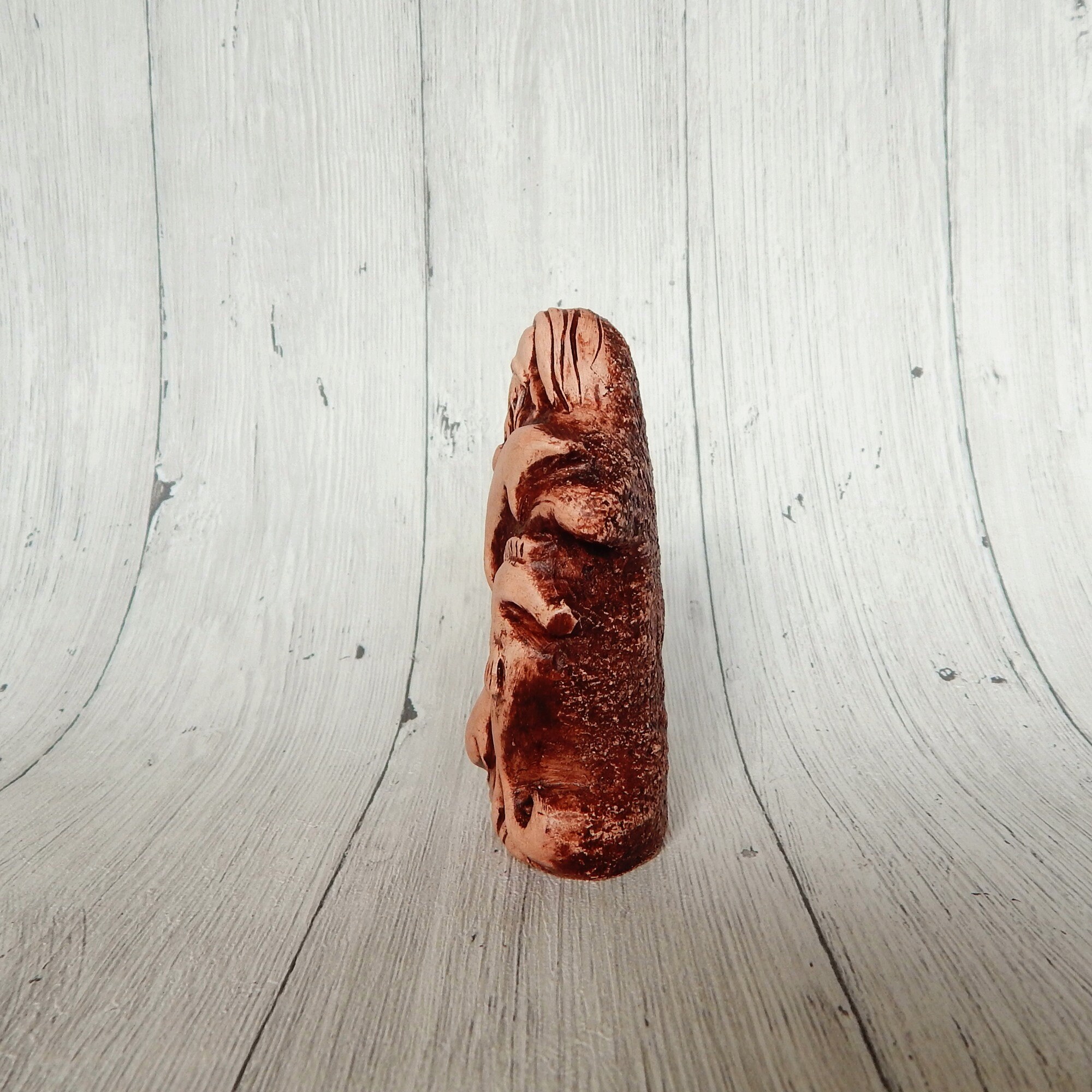 Poseidon Statue Pocket Travel Home Altar, Greek God Handmade Clay ...