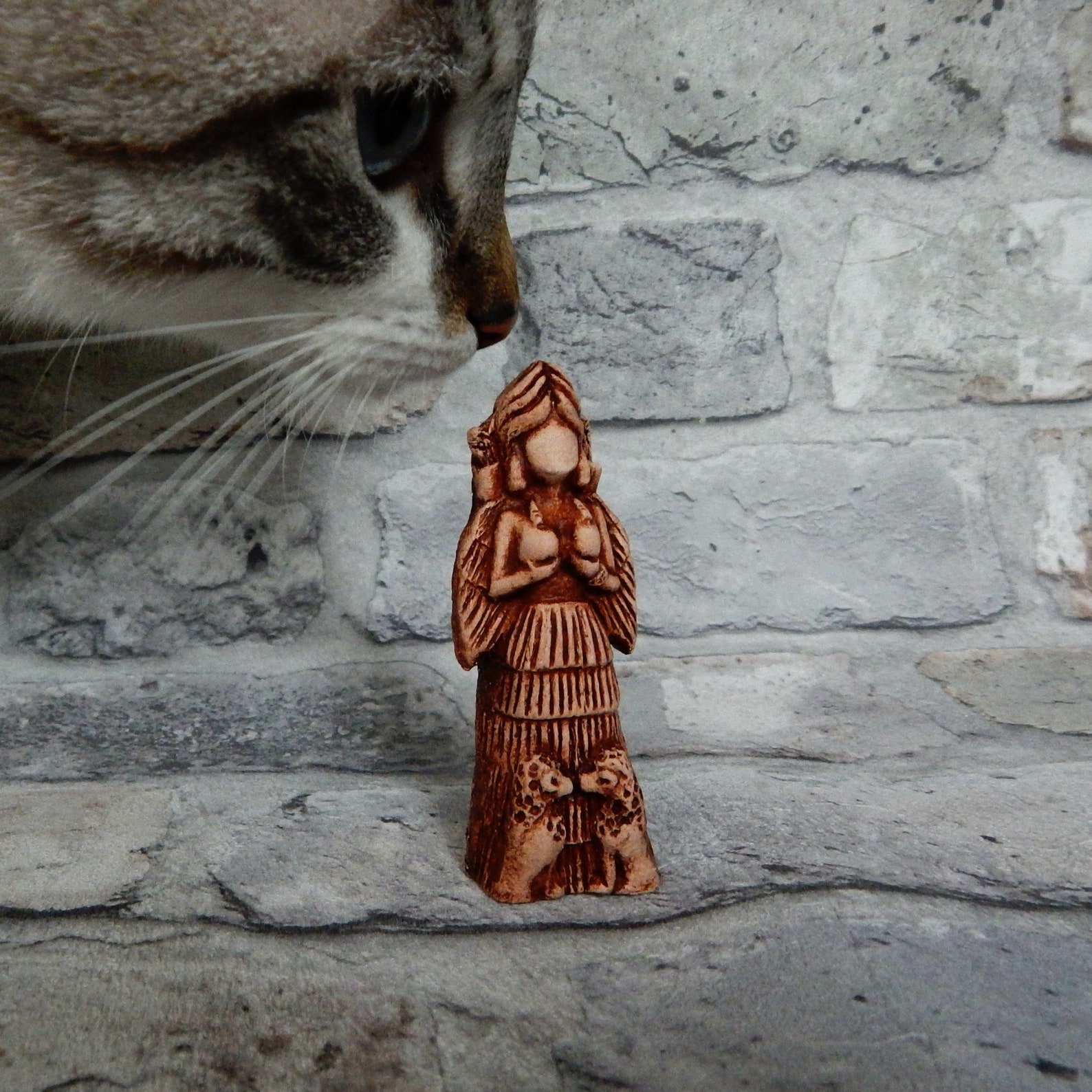Inanna Statue Pocket Travel Home Altar Handmade Clay Mesopotamian ...