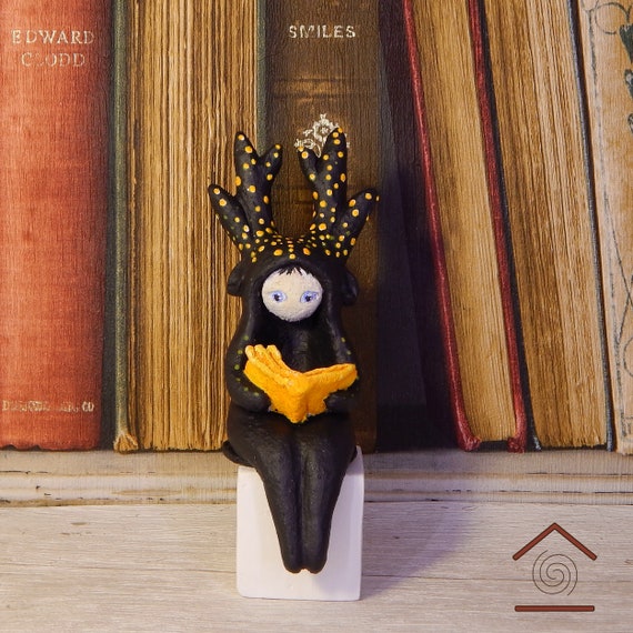 Figurines Art & Collectibles Creature of the Night Forest Ceramic Plant ...