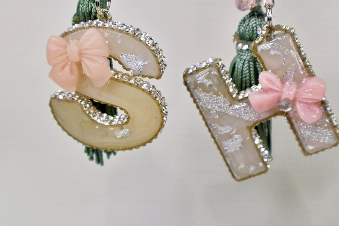 Resin and Rhinestone Key Ring - Etsy