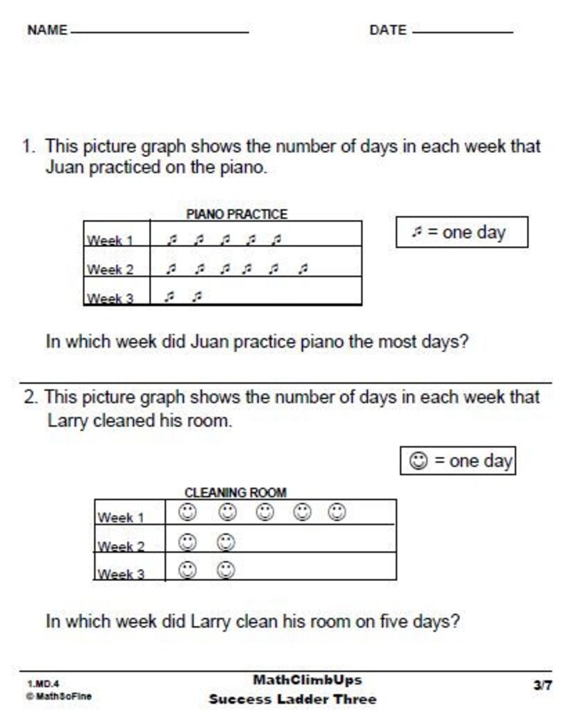 Mathclimbups First Grade Math Curriculum Review and Assessment - Etsy