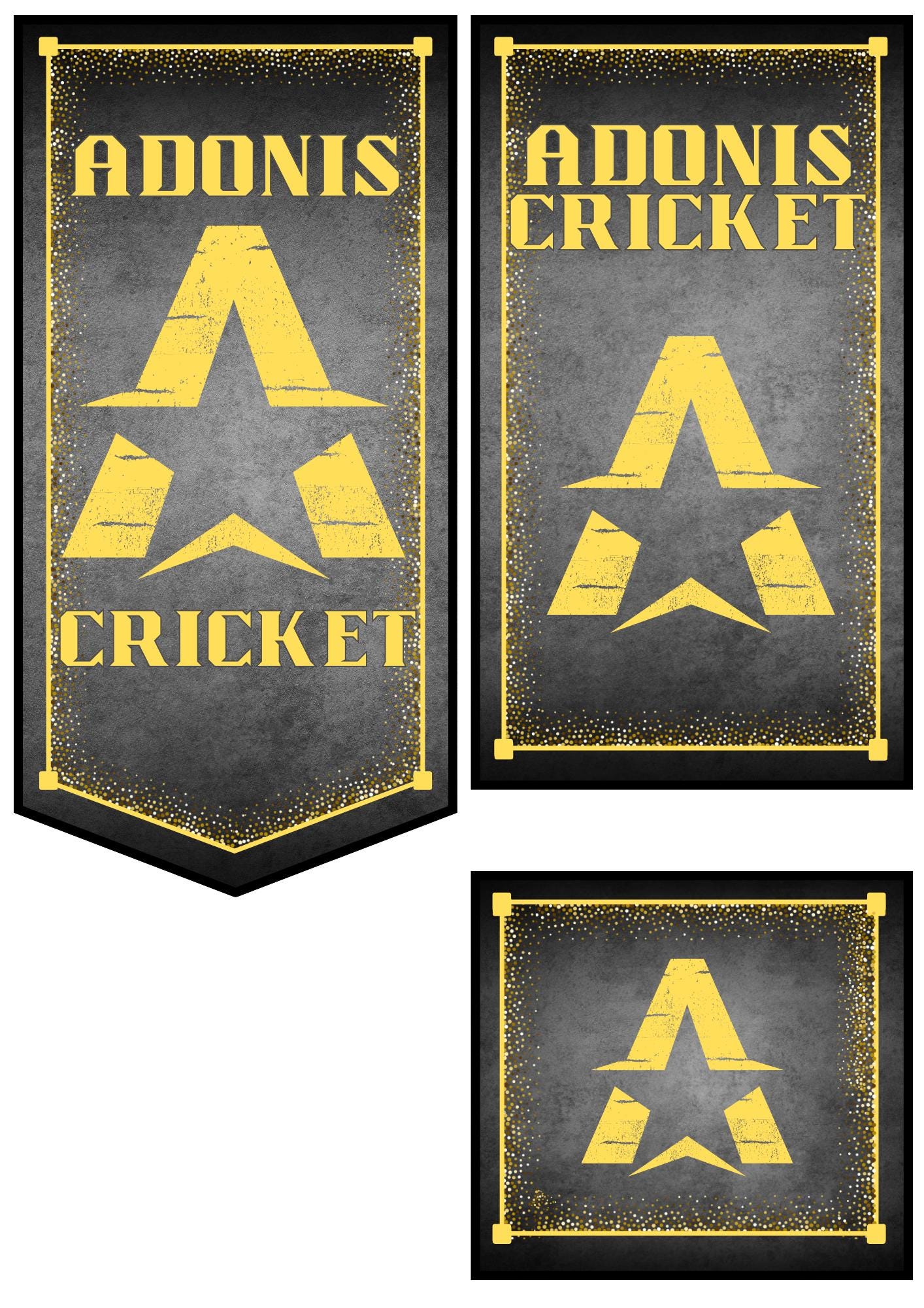 Customised Personalised Cricket Sports Bat Sticker Decals - Set of 3 ...