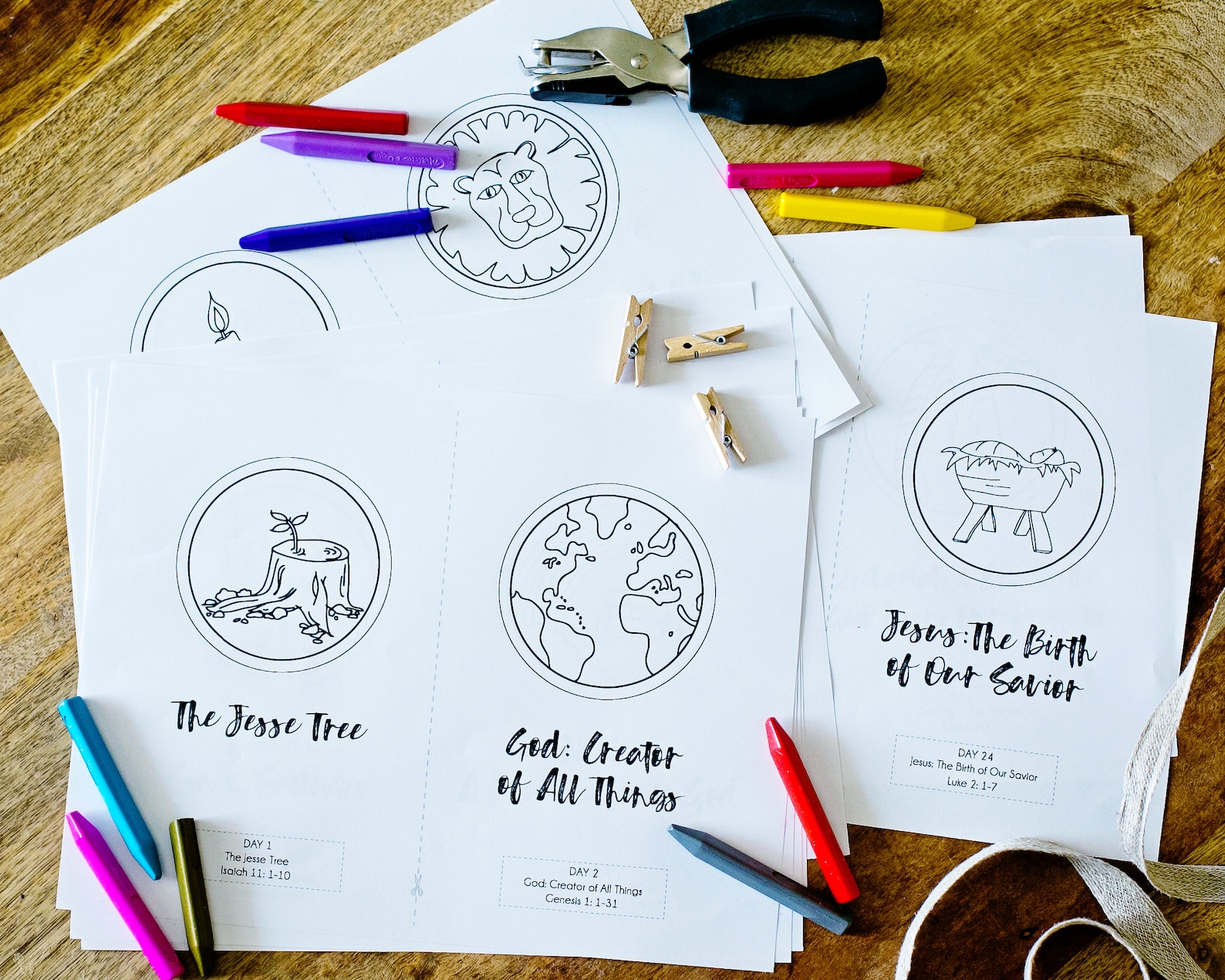 DIY JESSE TREE - Printable Pdf Jesse Tree Coloring Book - Christmas ...
