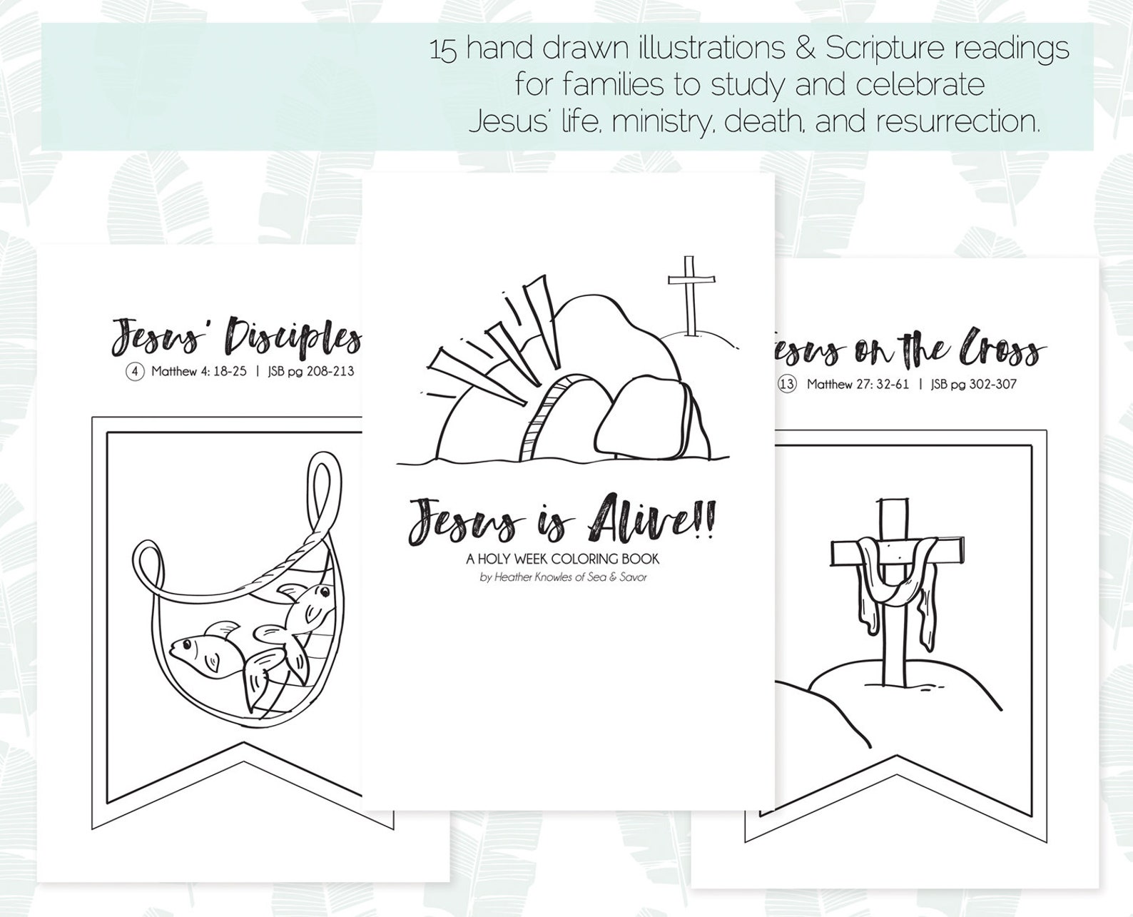 HOLY WEEK Printable Coloring Book - Kids' Easter Activity - Diy Easter ...