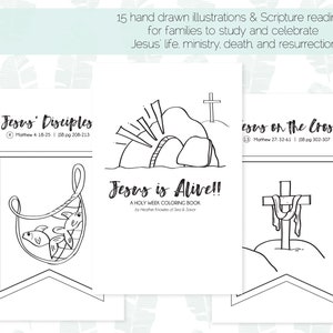 HOLY WEEK Printable Coloring Book - Kids' Easter Activity - Diy Easter ...