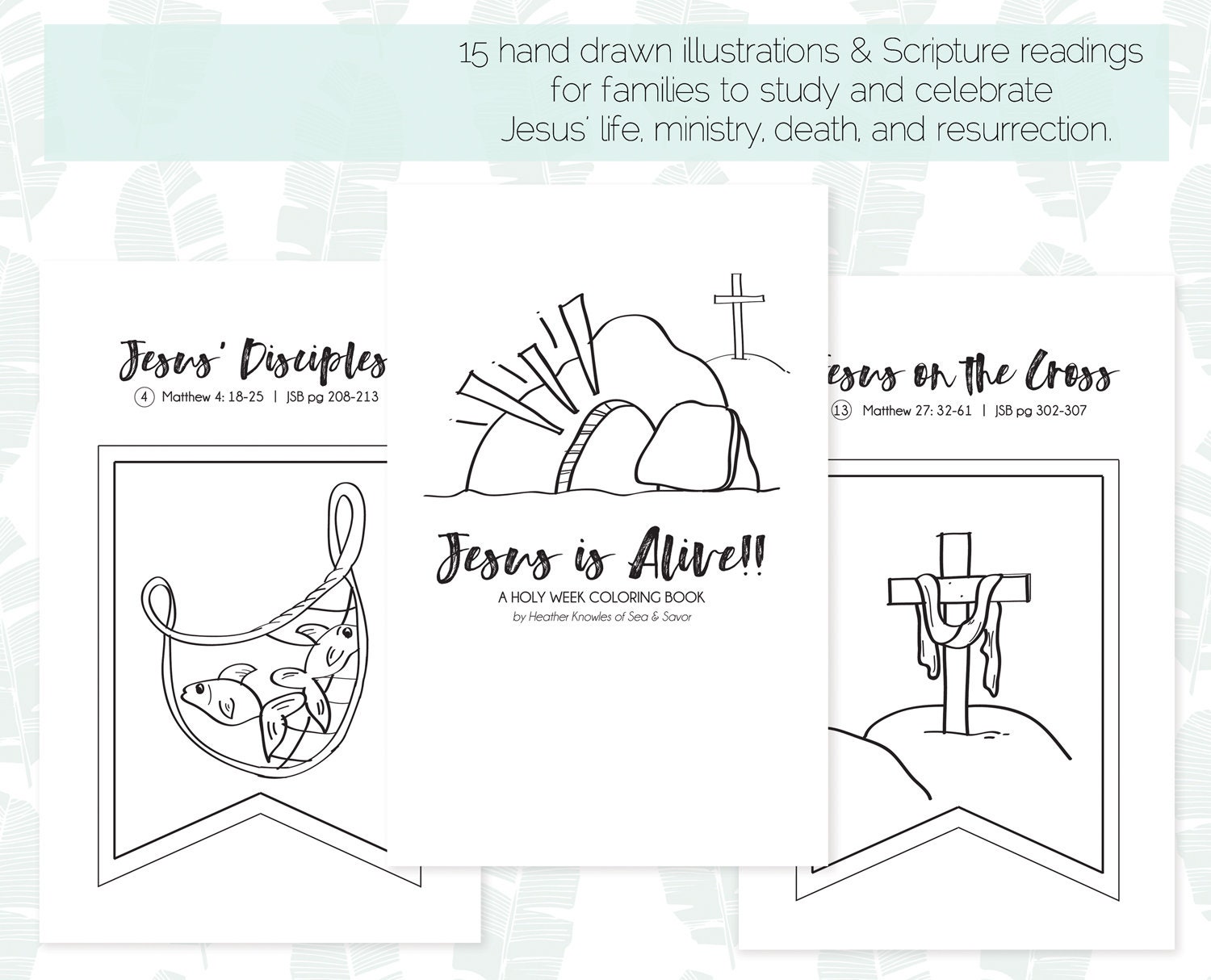 HOLY WEEK Printable Coloring Book - Kids' Easter Activity - Diy Easter ...
