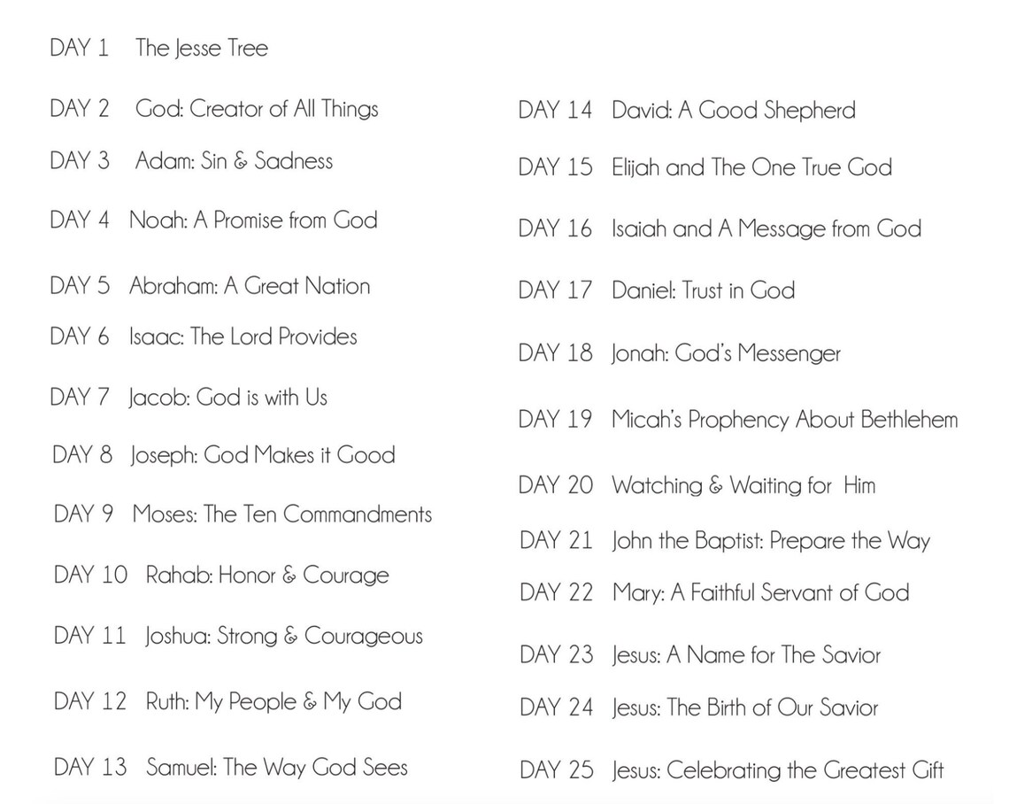 DIY JESSE TREE - Printable Pdf Jesse Tree Coloring Book - Christmas ...